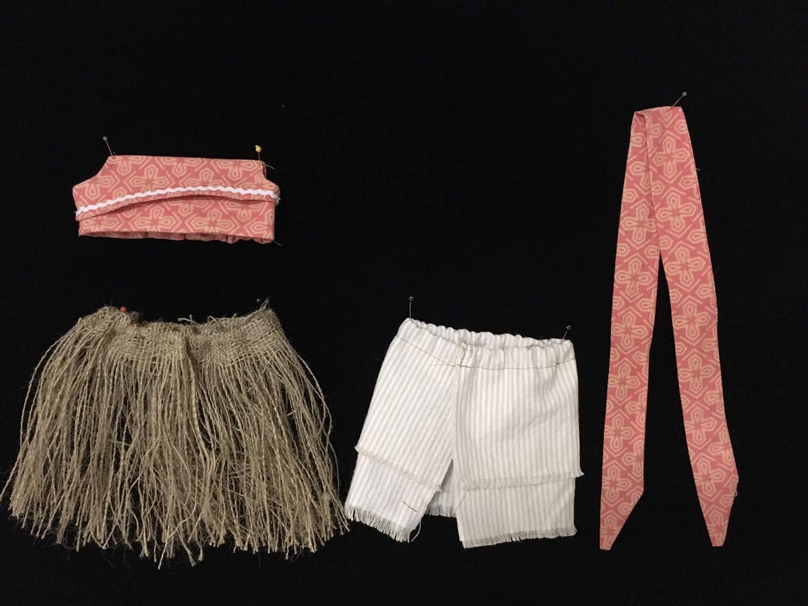 Moana Inspired Outfit PDF Sewing Pattern, Instant Download, Grass Skirt ...