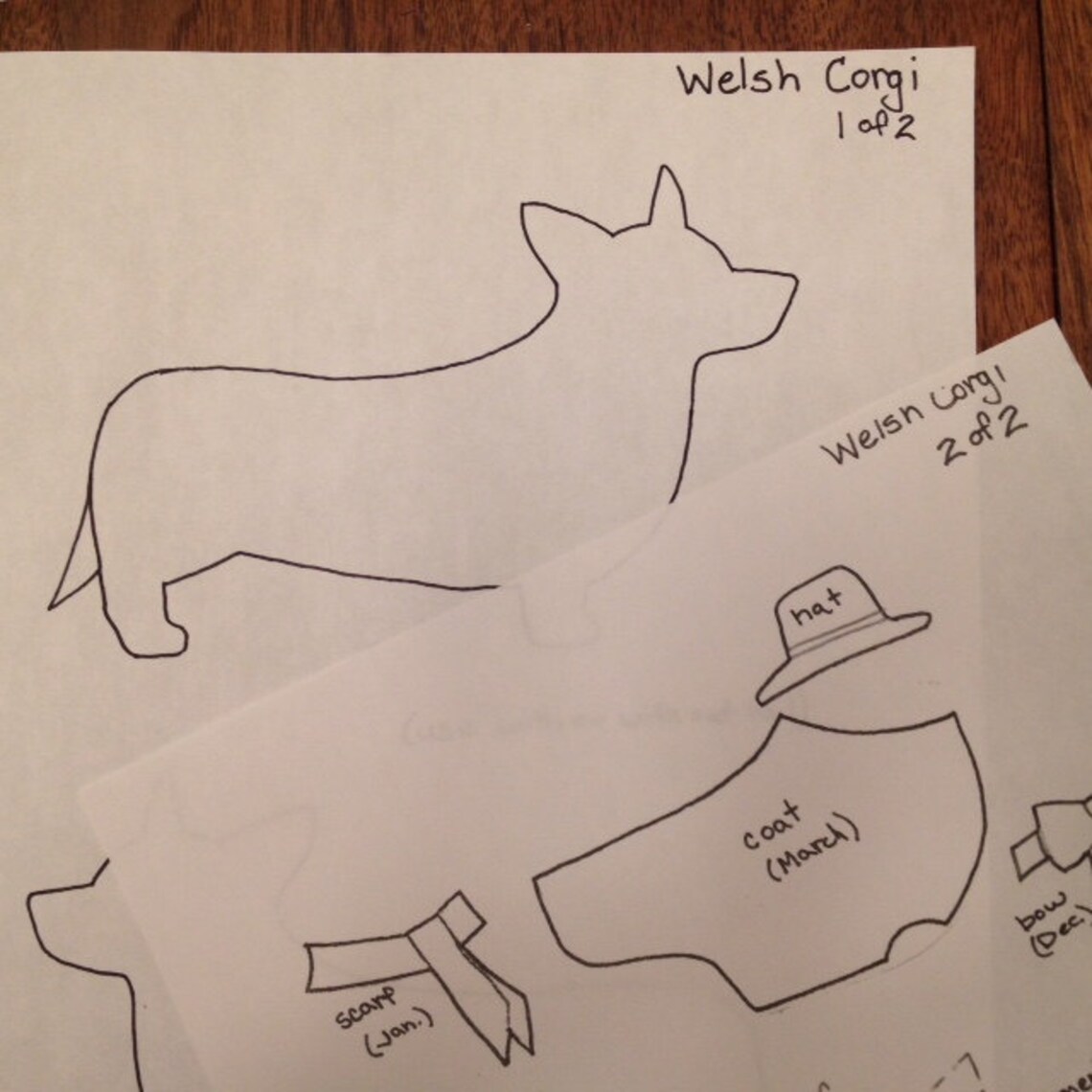 Welsh Corgi Raw Edge Applique' PDF Sewing Pattern - Etsy