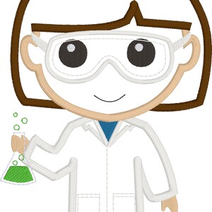 Scientist Applique Embroidery Design File for Use With an Embroidery ...