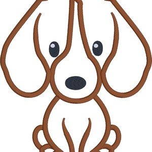 Beagle Puppy Appliqué Embroidery Design Download for Embroidery Machine ...