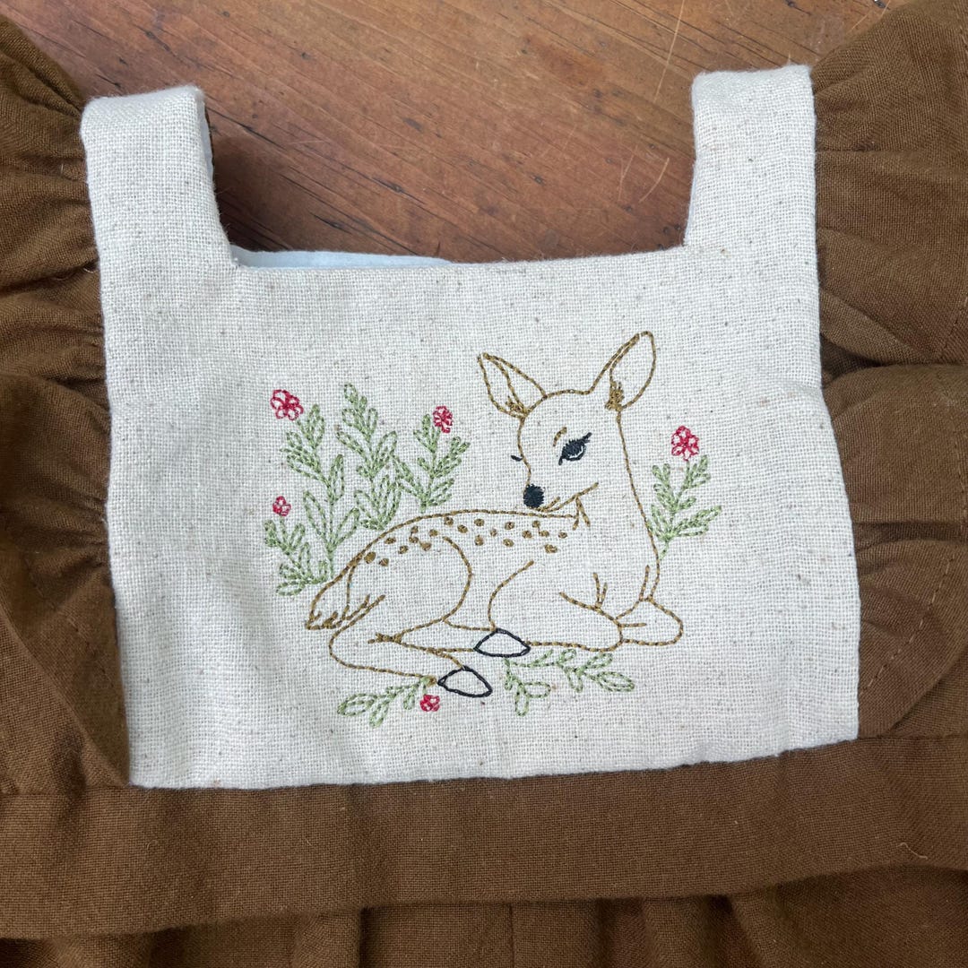Woodland Fawn Bean Quick Stitch Embroidery Design for Use With an ...
