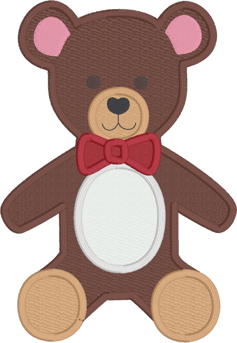 Teddy Bear Applique Embroidery Design Machine Applique - Etsy