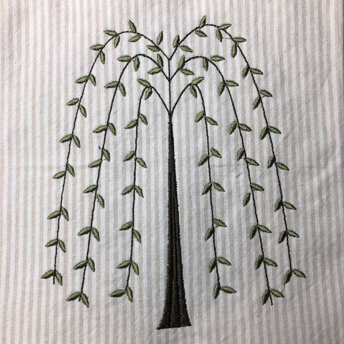 Primitive Country Weeping Willow Tree Embroidery Design - Etsy