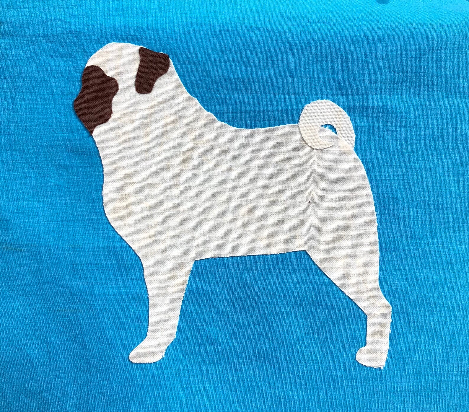 Pug Adaptation PDF Appliqué Sewing Pattern for Use With Year | Etsy