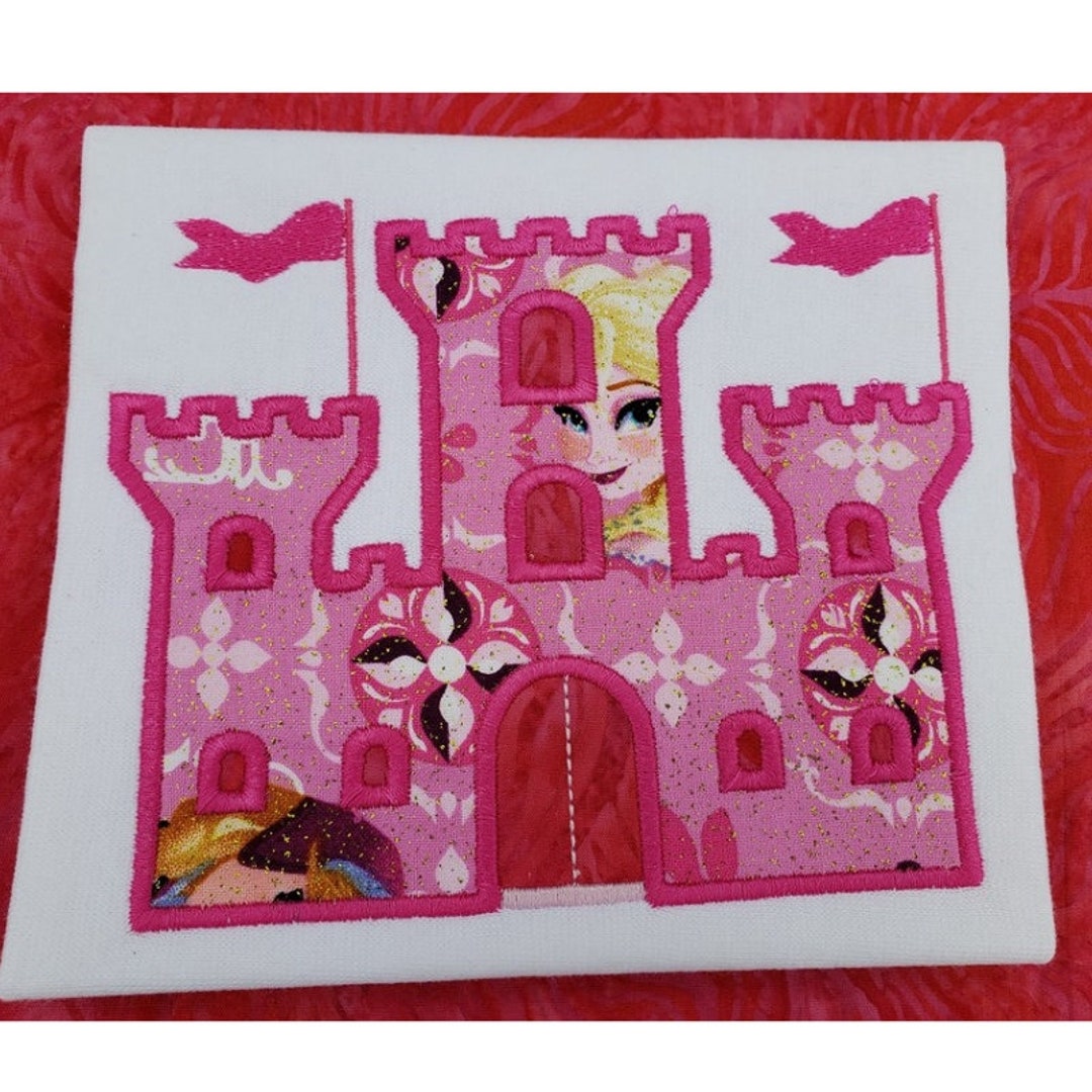 Castle Applique Embroidery Design for Use With an Embroidery Machine - Etsy