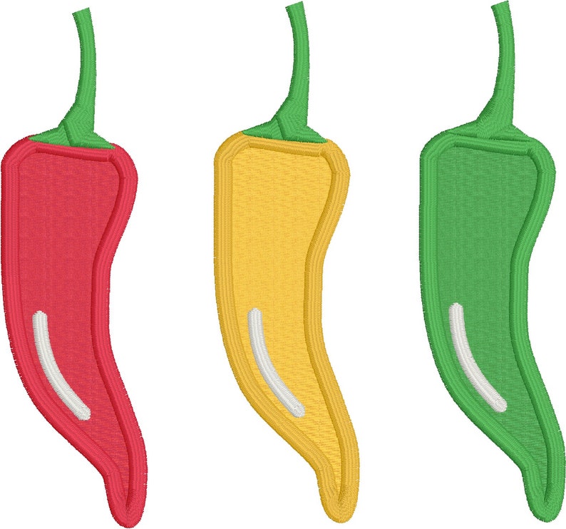 Chili Peppers Applique Embroidery Design Download for - Etsy