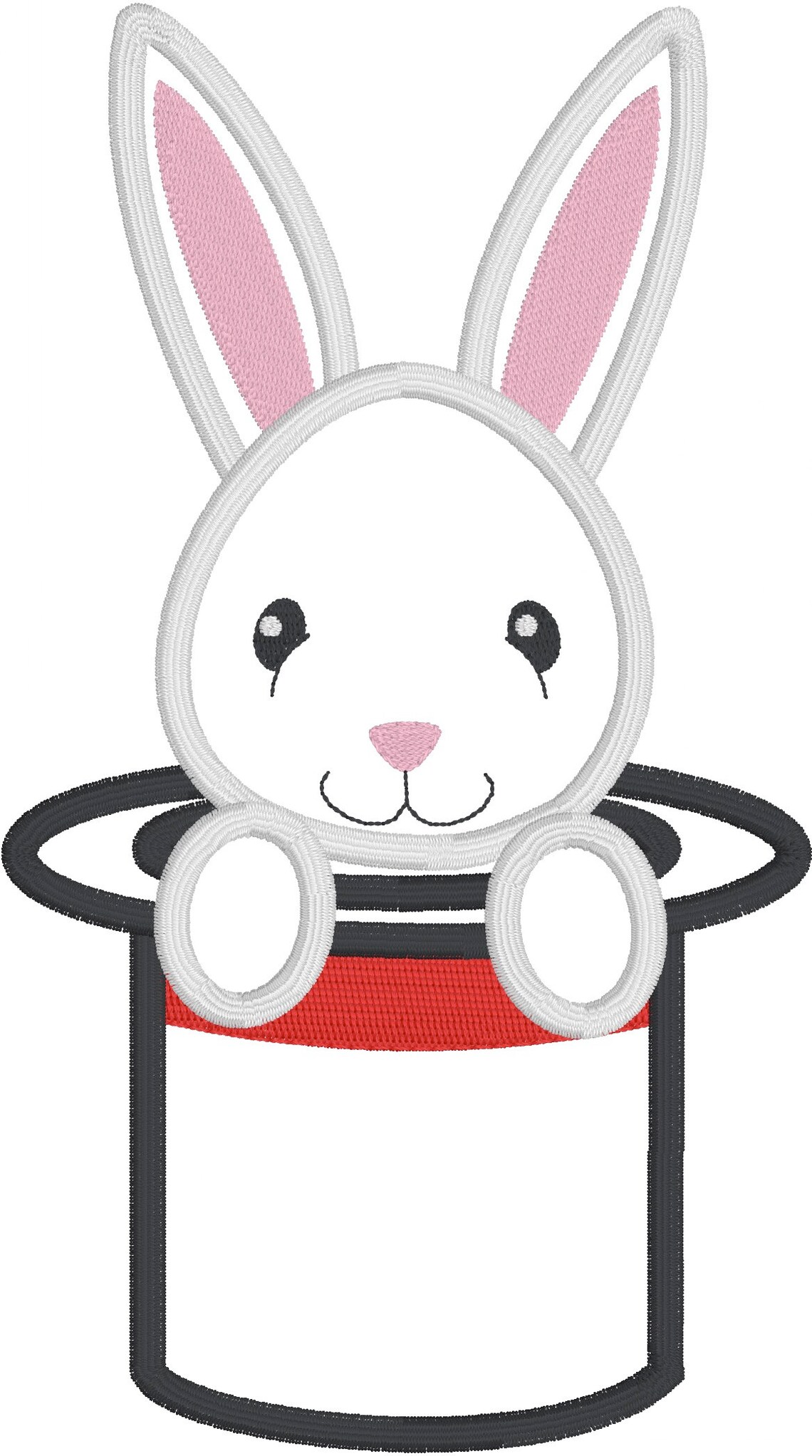 Magic Applique Embroidery Design, Rabbit Applique for Use With an ...