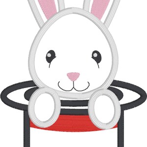 Magic Applique Embroidery Design, Rabbit Applique for Use With an ...