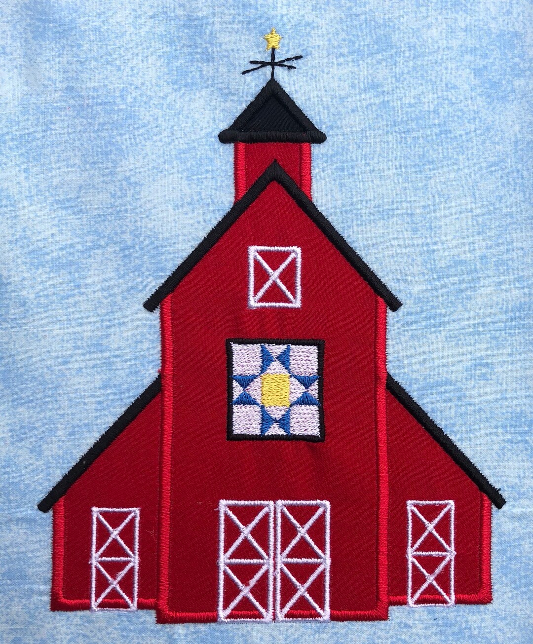 Primitive Barn Appliqué Design Download for Embroidery Machine, Barn ...