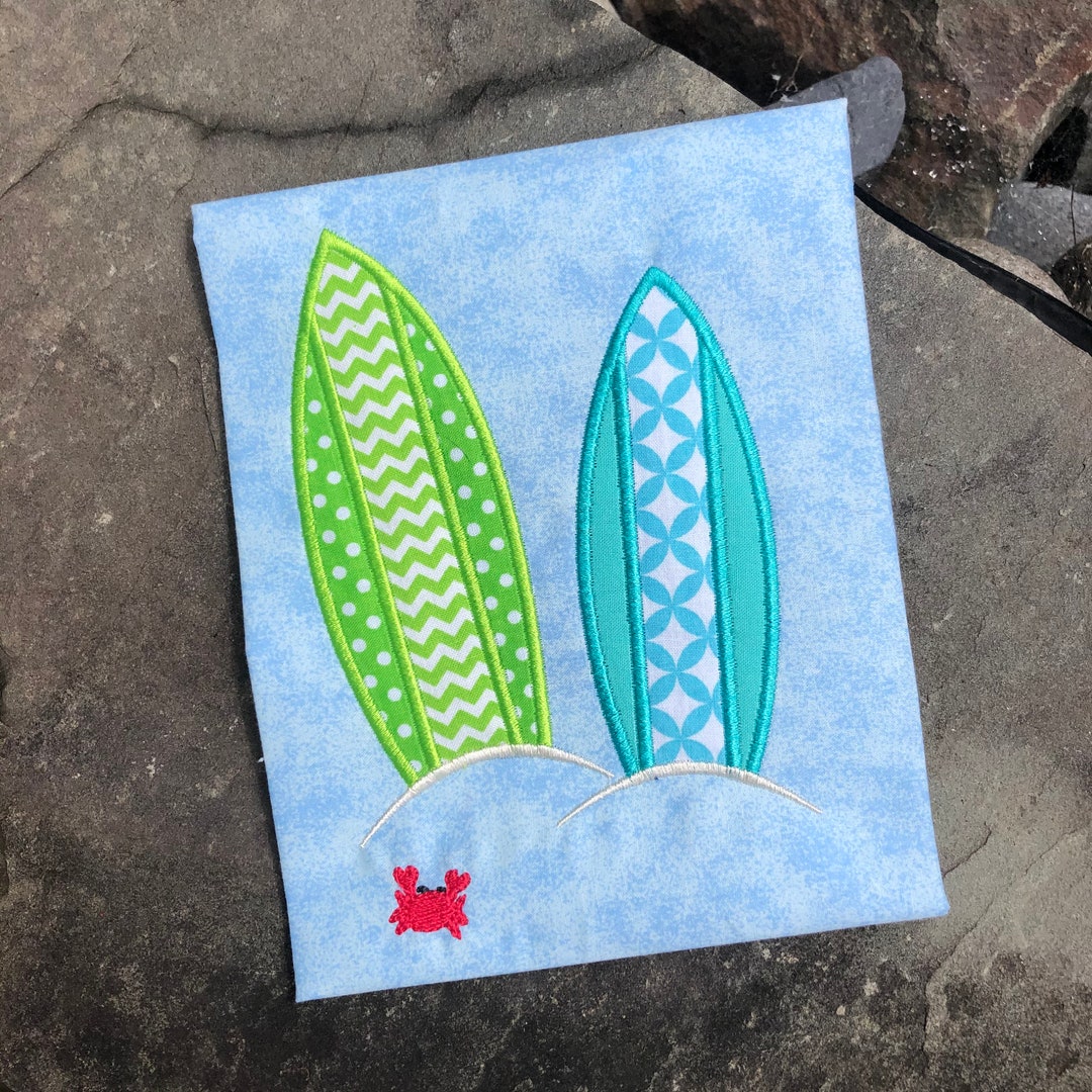 Surfboards and Crab Applique Embroidery Design Download for Embroidery ...