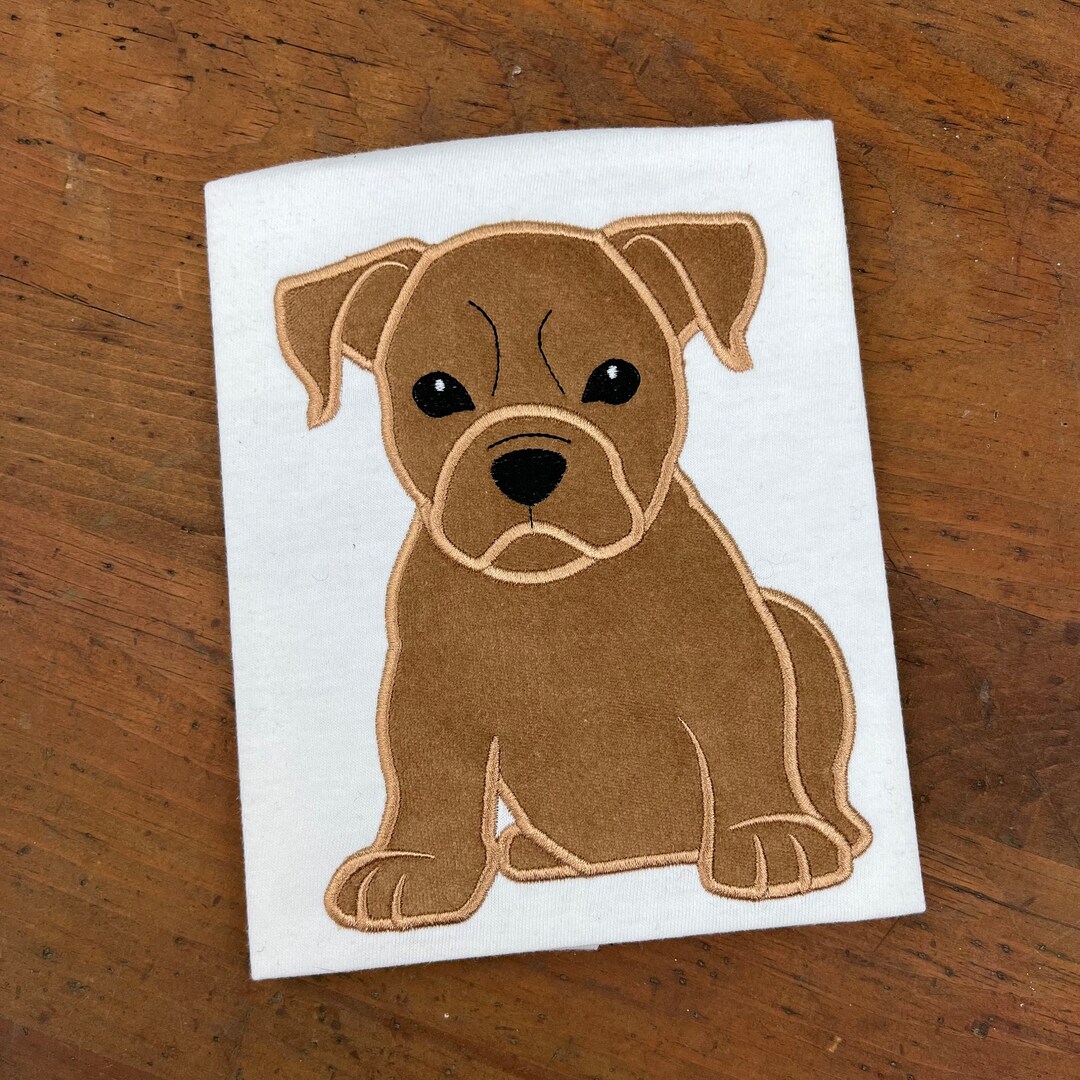 Pit Bull Puppy Applique Embroidery Design Download for Embroidery ...