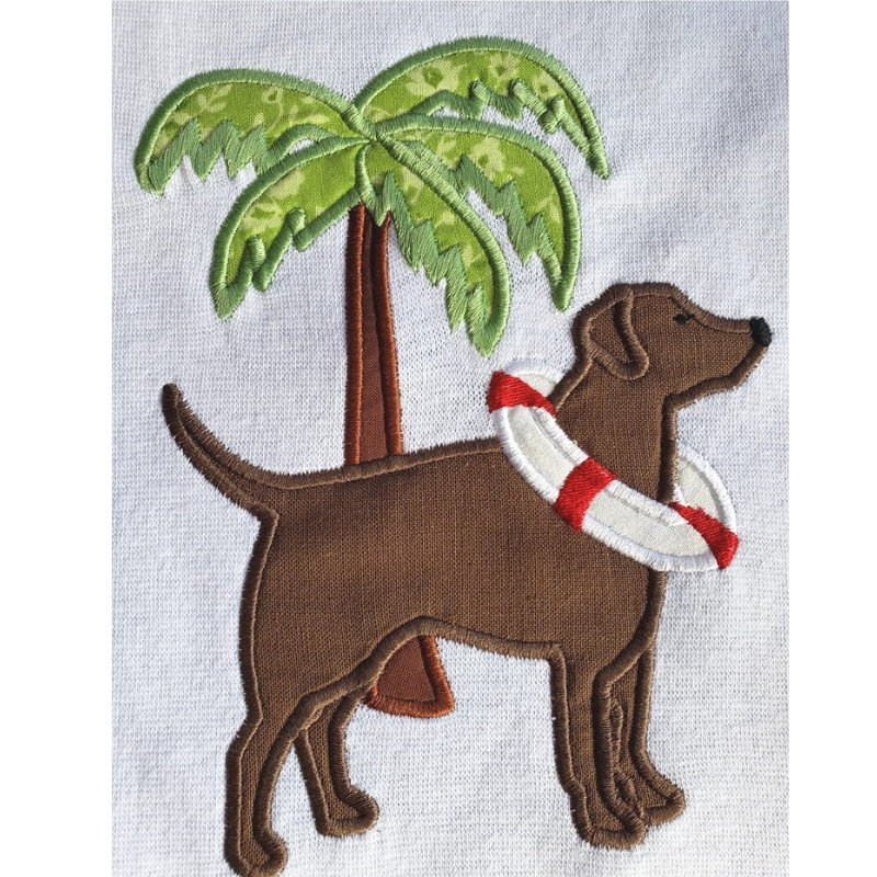 Labrador applique embroidery design download for embroidery | Etsy