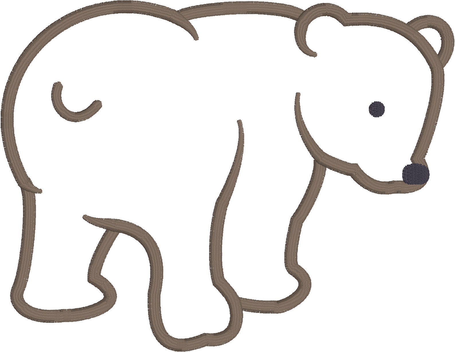 Bear Cub Appliqué Design Download for Embroidery Machine, Woodland ...