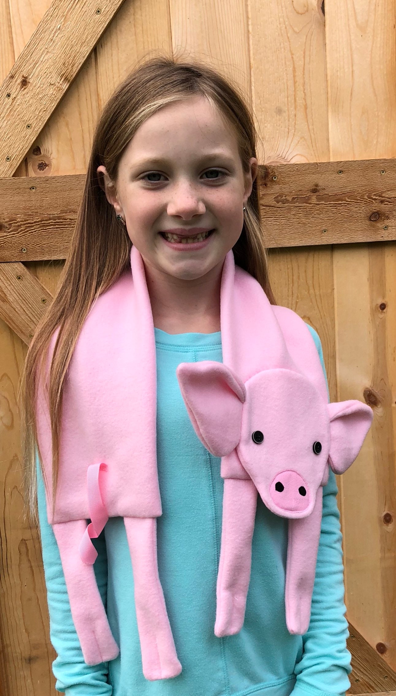 Piglet Scarf PDF Sewing Pattern Pig Kids Pattern Fleece | Etsy