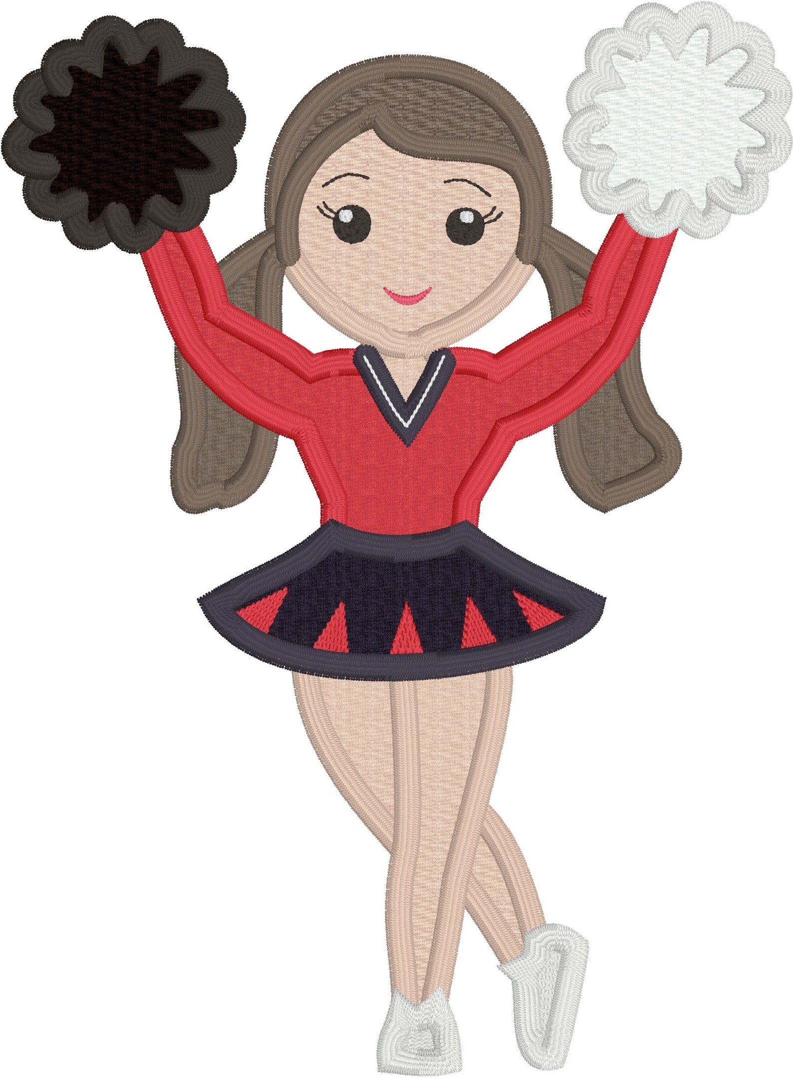 Cheerleader Applique Embroidery Design Download | Etsy