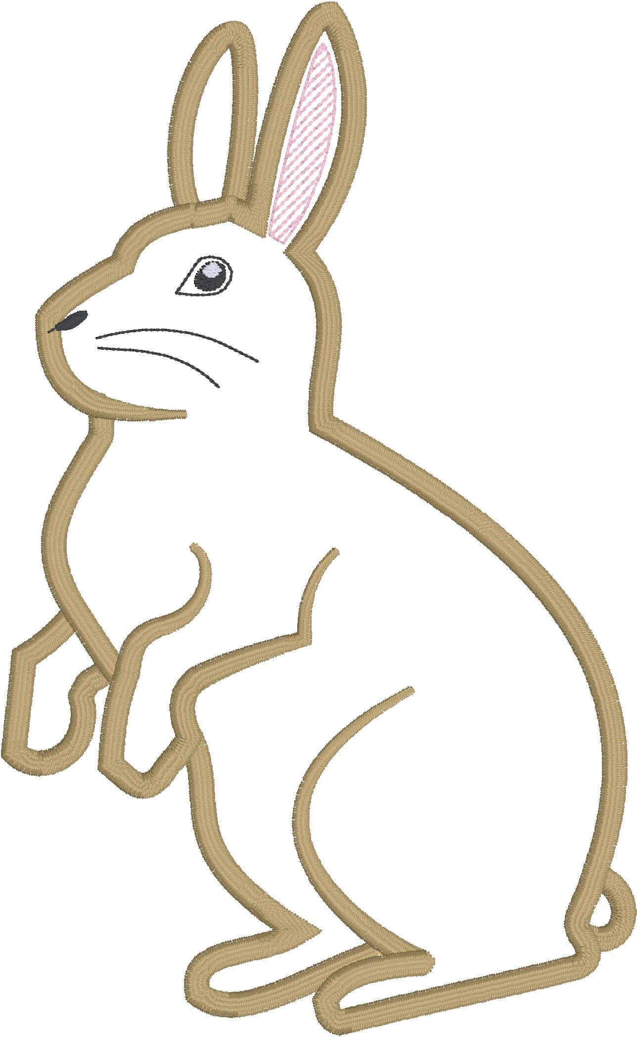 Standing Rabbit Applique Embroidery Design Download for - Etsy