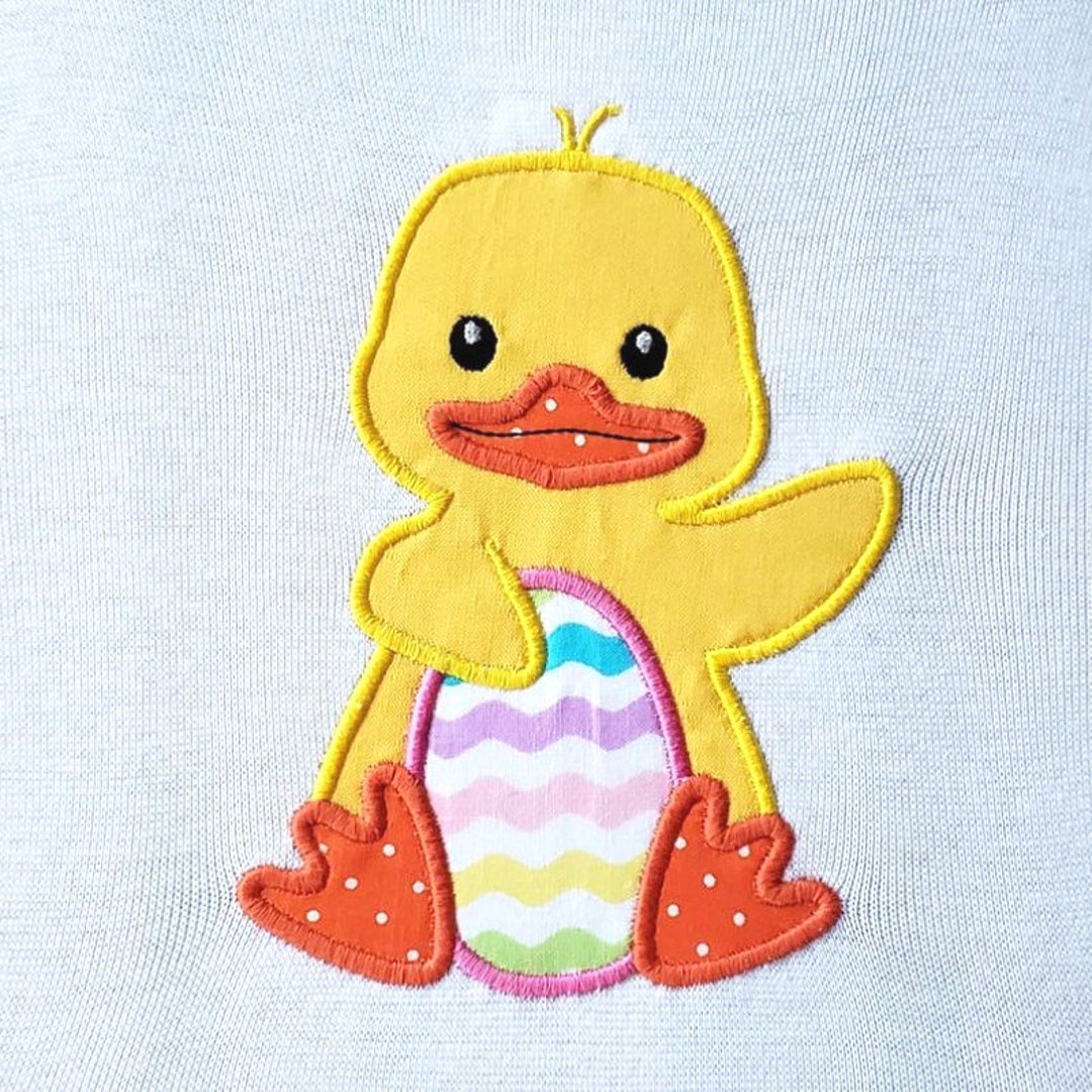 Duck With Egg Easter Applique Embroidery Design Download for Embroidery ...