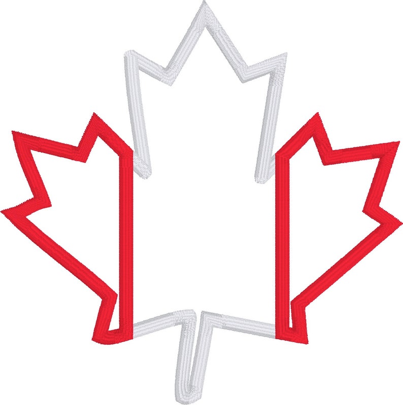 Maple Leaf, Canada Day Applique Embroidery Design for Use With an ...
