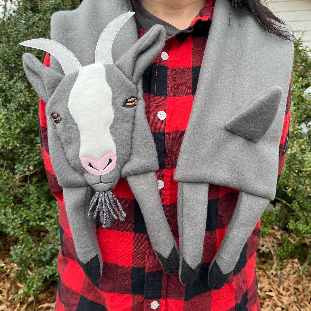 In the Hoop Goat Scarf Embroidery Design for Use With an Embroidery ...
