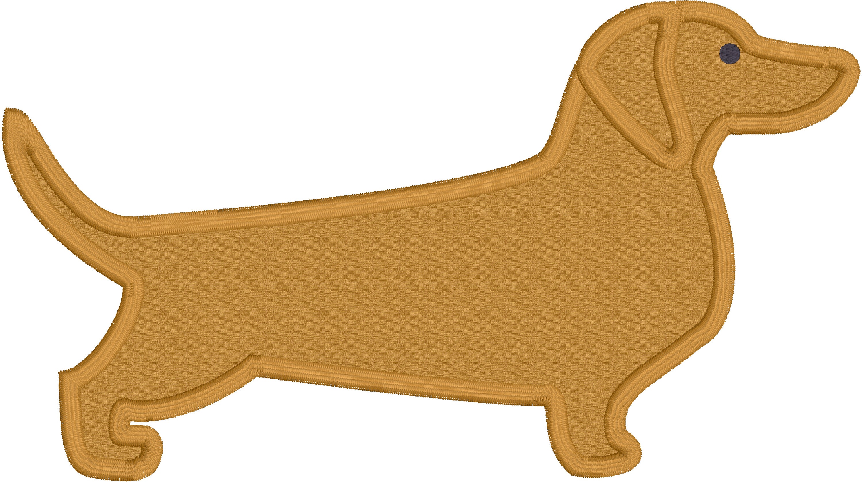 Dachshund Profile Appliqué Design Download for Embroidery Machine ...