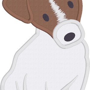 Jack Russell Terrier Appliqué Design Download for Embroidery - Etsy