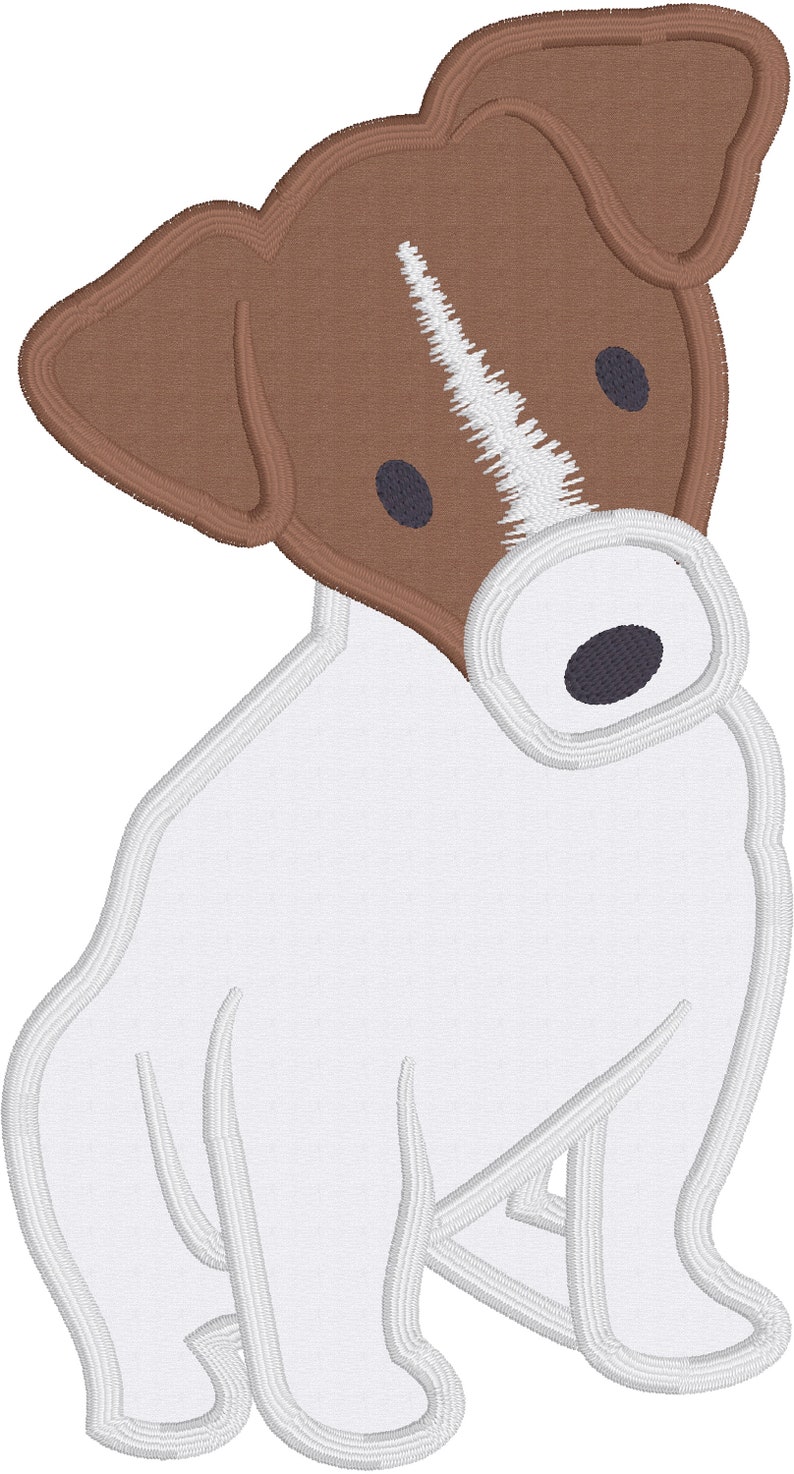 Jack Russell Terrier Appliqué Design Download for Embroidery - Etsy