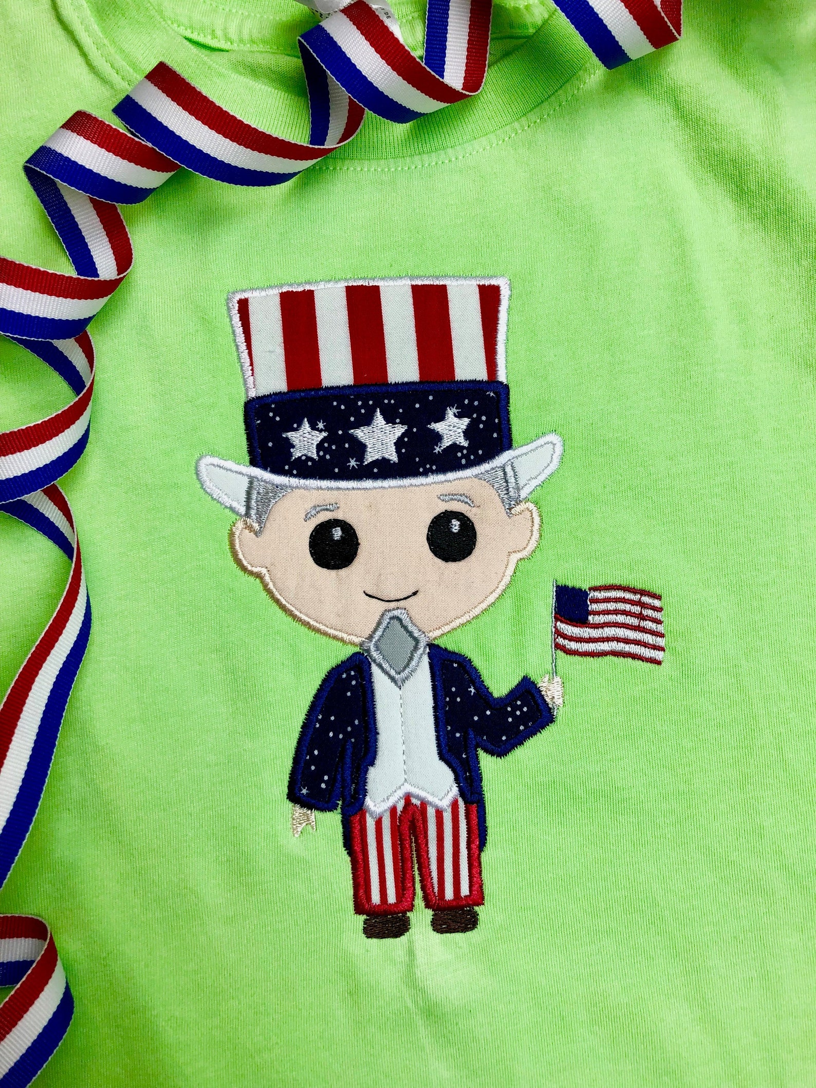 Uncle Sam Forth of July Applique Embroidery Design Download | Etsy