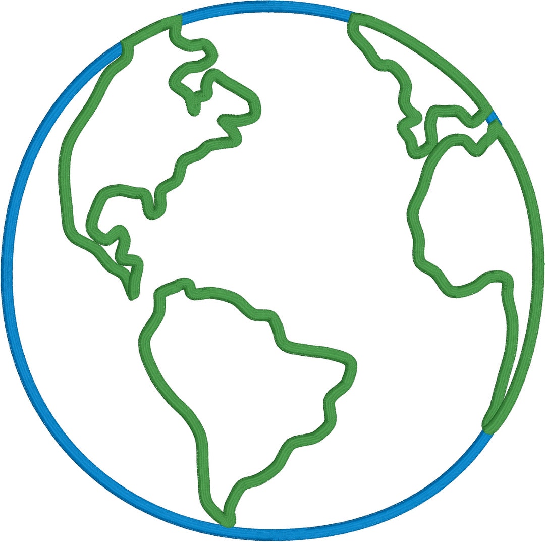 Earth Day Applique Embroidery Design Download for Embroidery Machine - Etsy