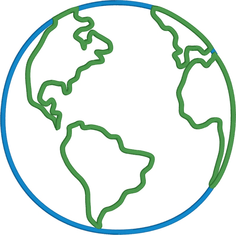 Earth Day Applique Embroidery Design Download for Embroidery Machine - Etsy