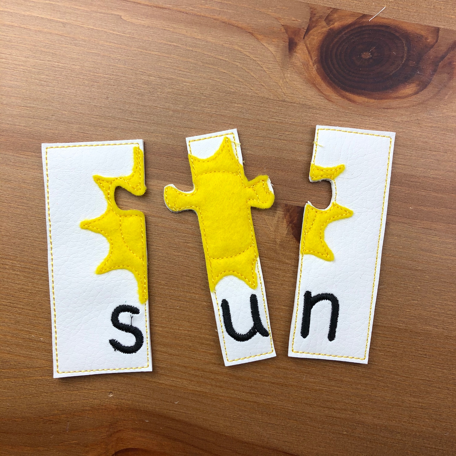 ITH Three Letter Word Puzzles Set of Five Applique Embroidery | Etsy