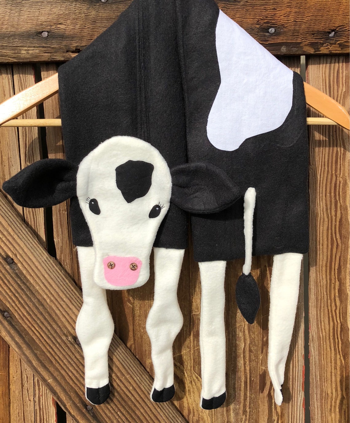 Calf Cow Scarf Sewing PDF Pattern Fun Easy Kids Cow Scarf - Etsy Canada