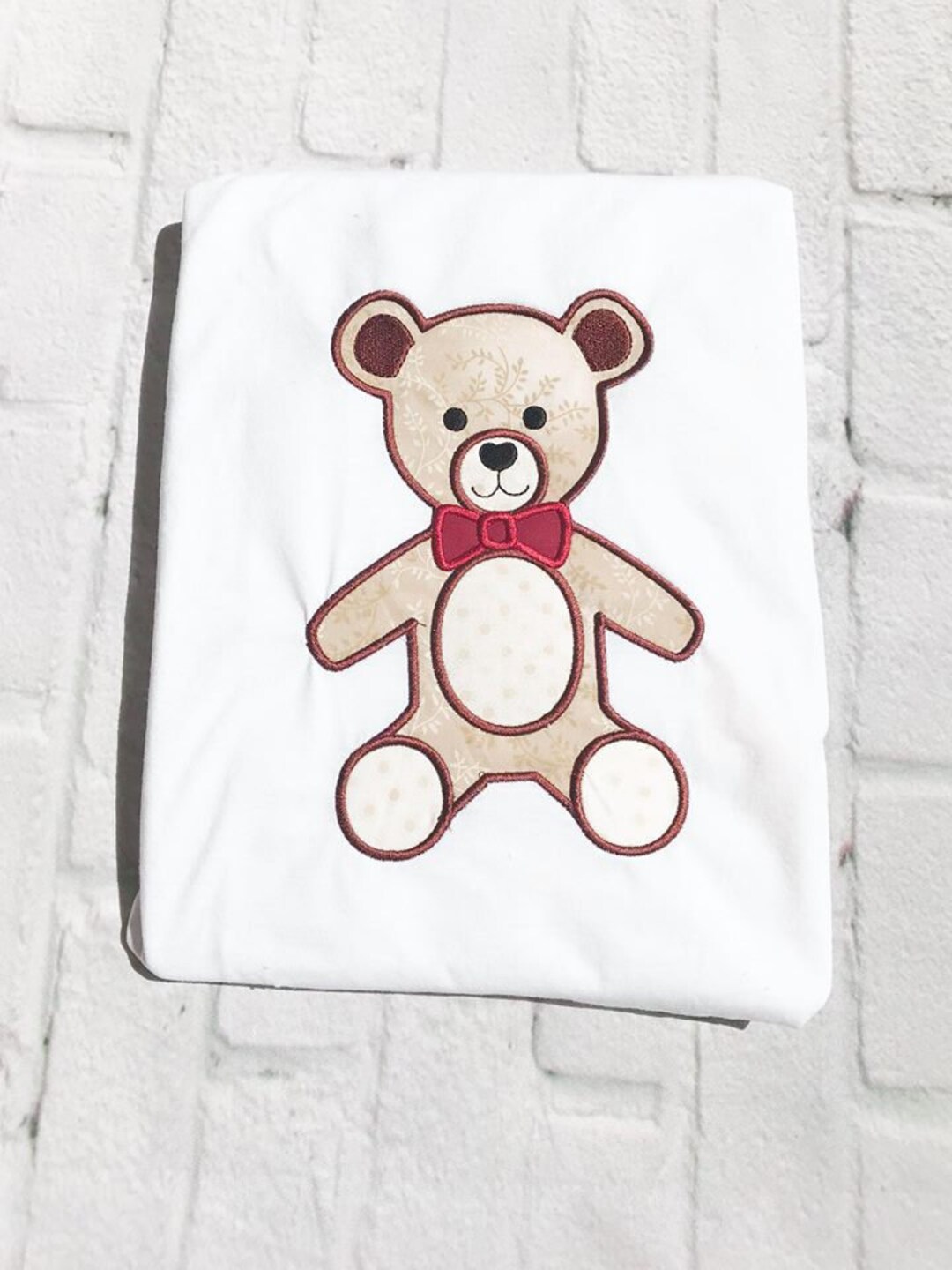 Teddy Bear Applique Embroidery Design, Machine Applique Design, Baby ...