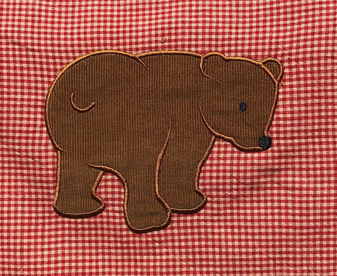 Bear Cub Appliqué Design Download for Embroidery Machine, Woodland ...