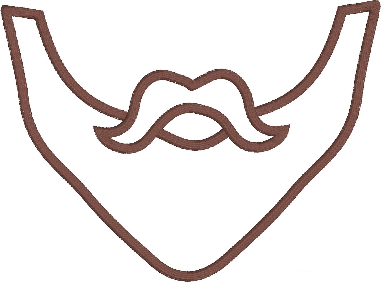 Beard Mustache Applique Embroidery Design Movember Applique | Etsy