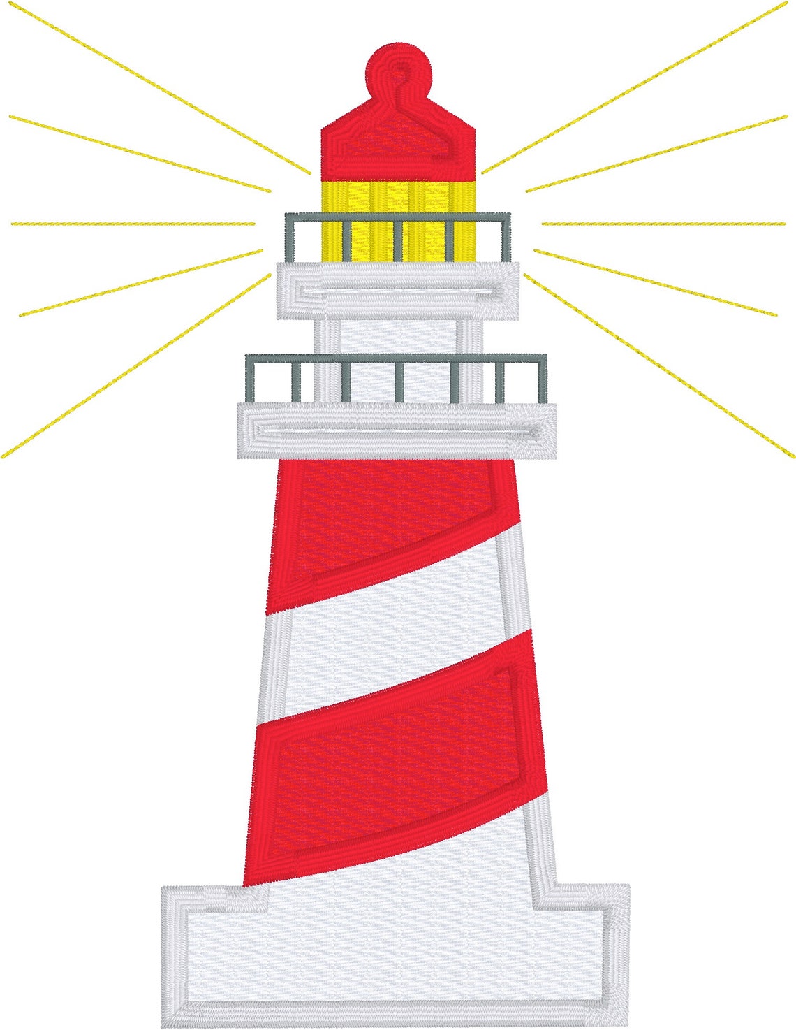 Lighthouse Applique Embroidery Design File for Use With an Embroidery ...