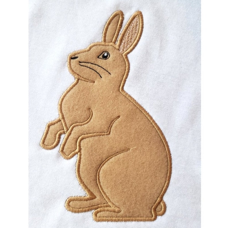 Standing Rabbit Applique Embroidery Design Download for | Etsy