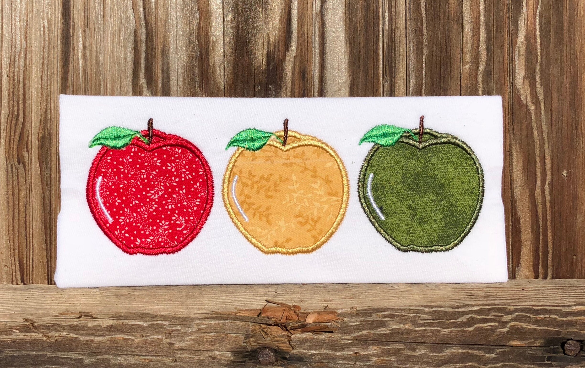 Apples Applique Embroidery Design File for Use With an | Etsy