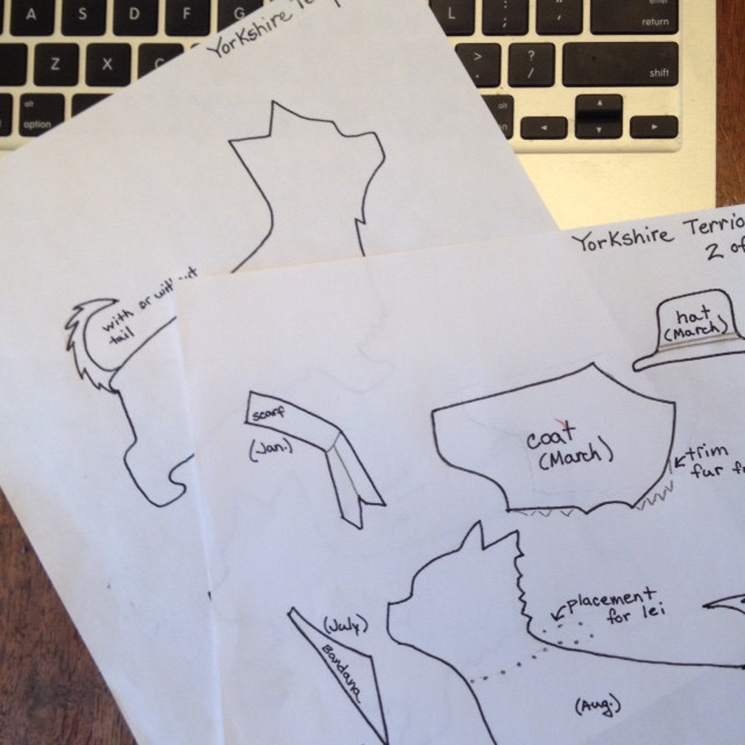 Yorkshire Terrier Appliqué PDF Sewing Pattern (for Use With Year of ...