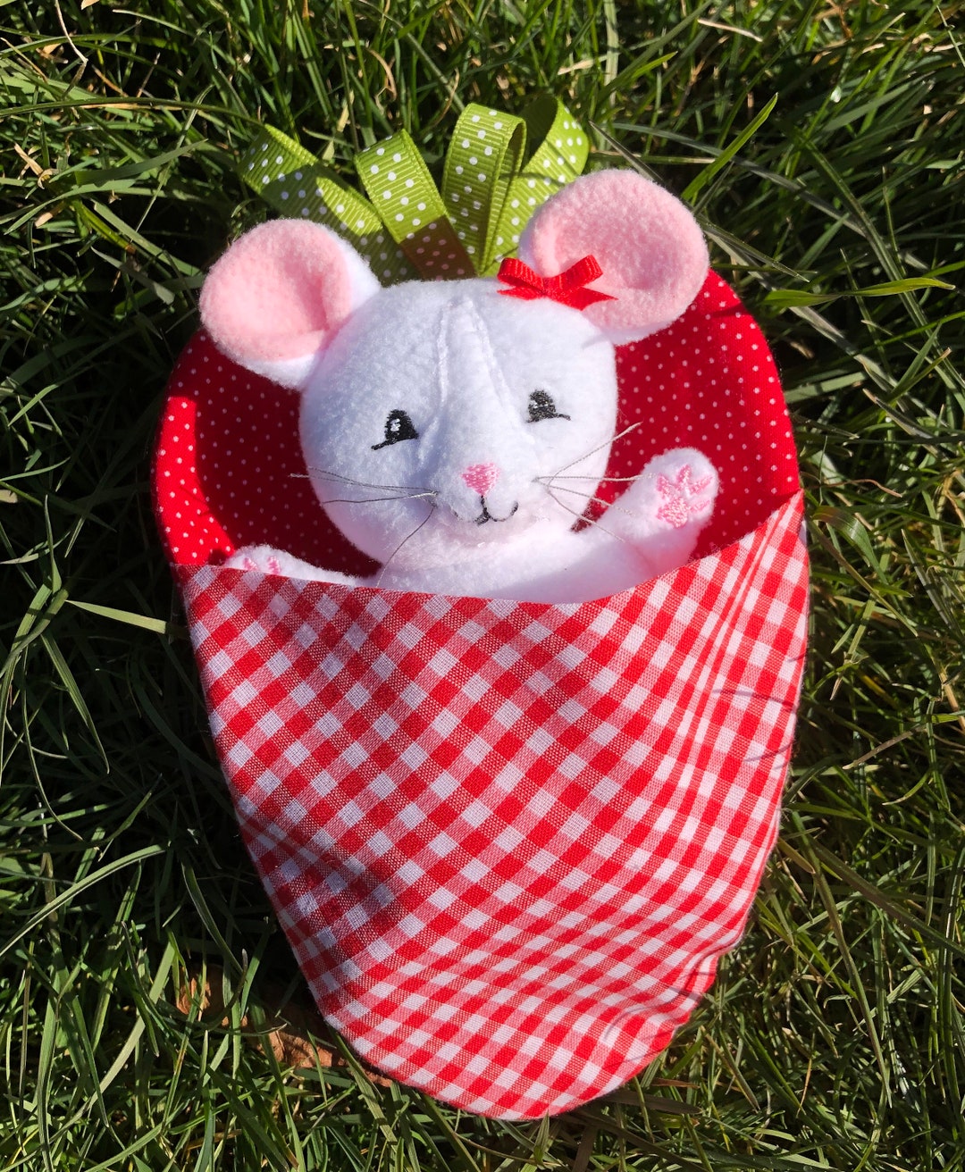ITH Strawberry Field Mouse Plushie Embroidery Design File for Use With ...
