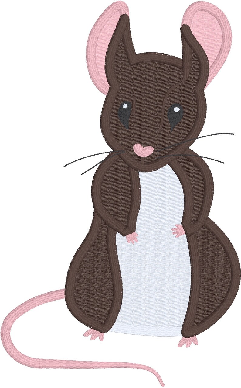Mouse Appliqué Design Download for Embroidery Machine Rat - Etsy