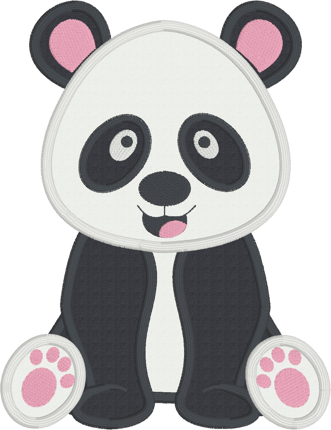 Panda Appliqué Design Download for Embroidery Machine China - Etsy