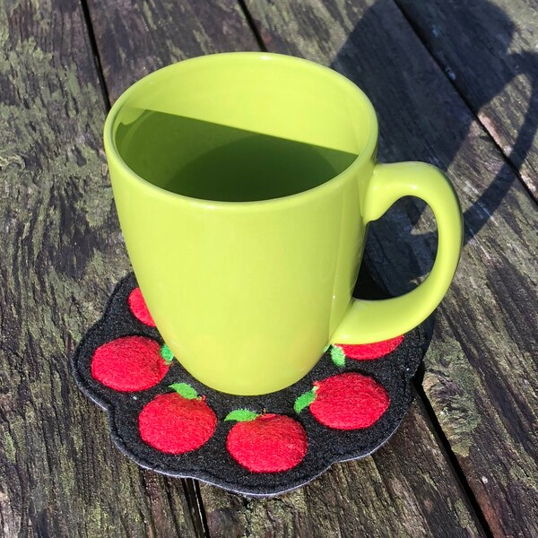 Apple Mug Rug - Etsy