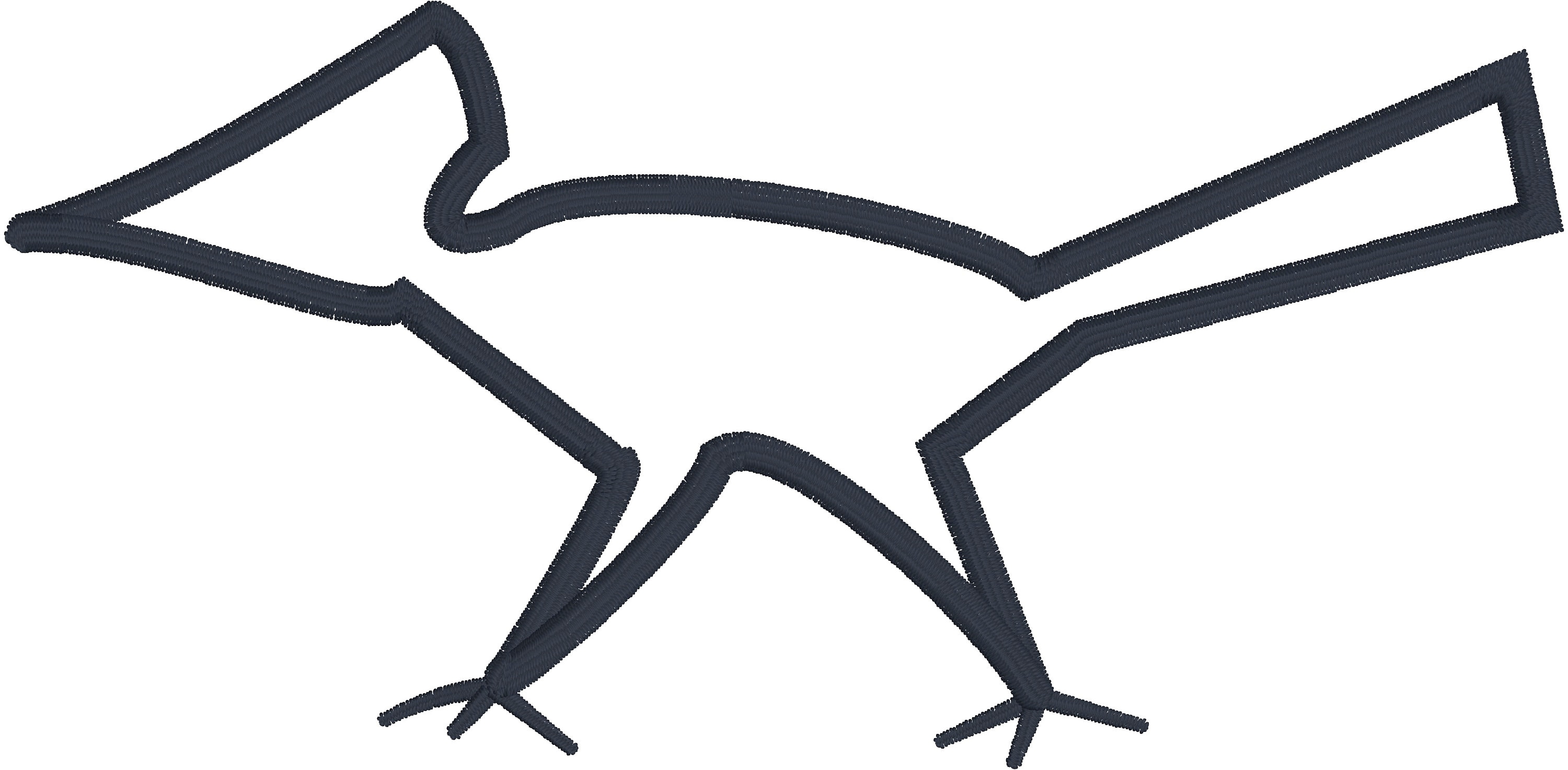 Southwestern Roadrunner appliqué design download for | Etsy