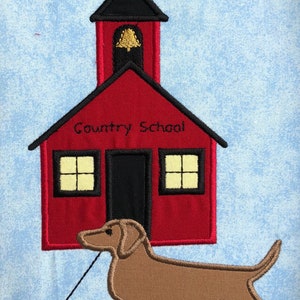 September Doxie, Dachshund, Back to School Appliqué Design Download for ...