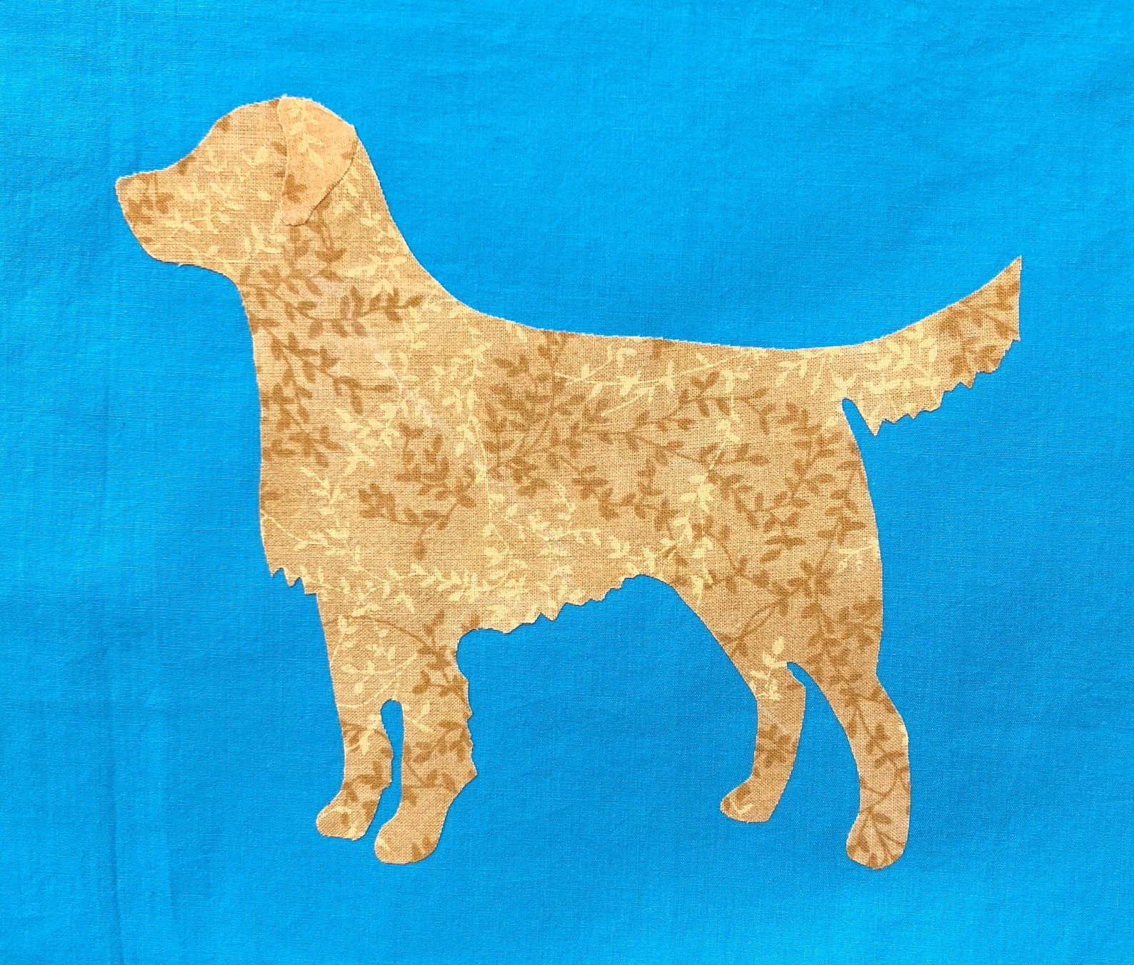 Golden Retriever Raw Edge Fusible Appliqué Sewing Pattern (for Use With ...