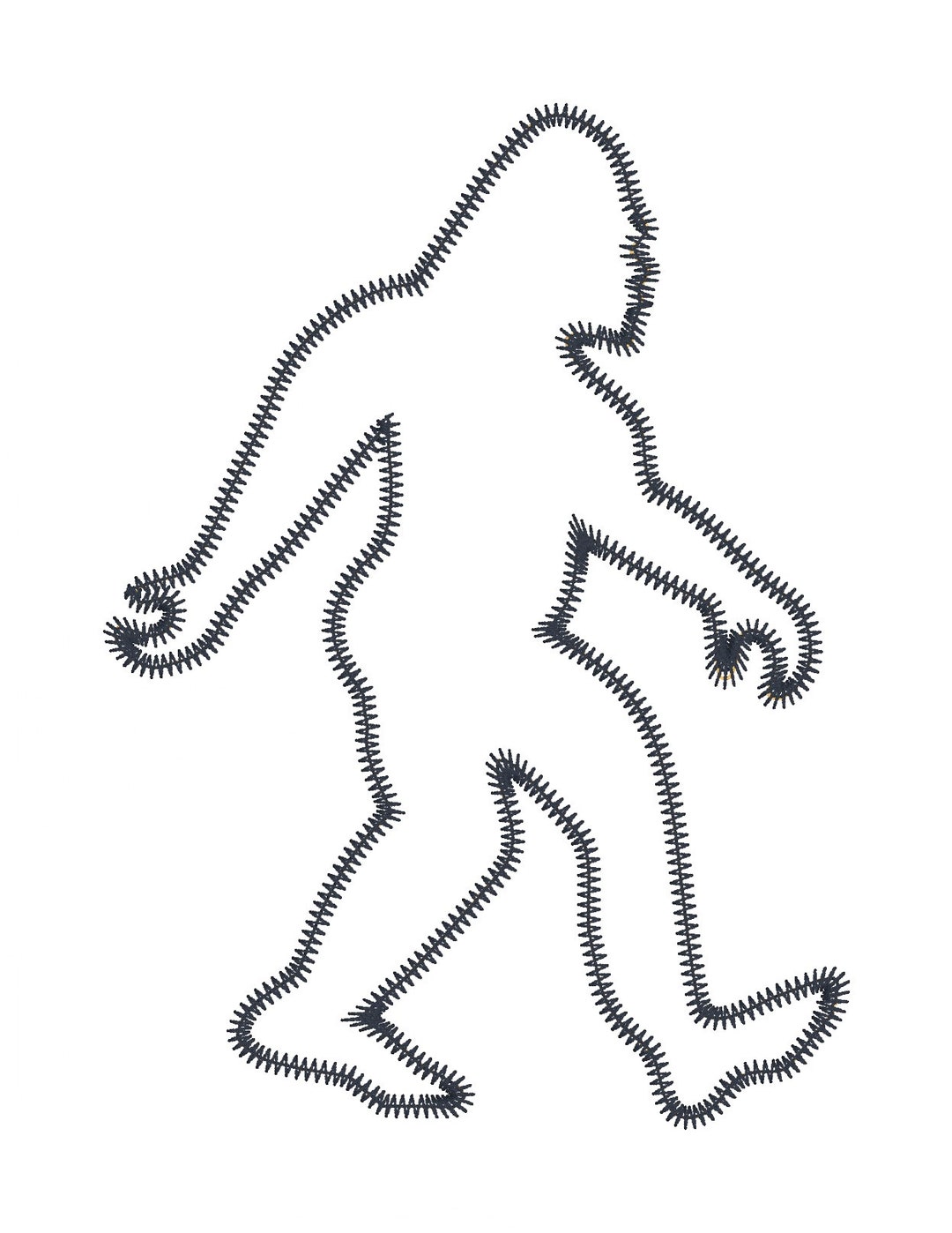 Sasquatch Bigfoot Zigzag Applique Embroidery Design Download for ...
