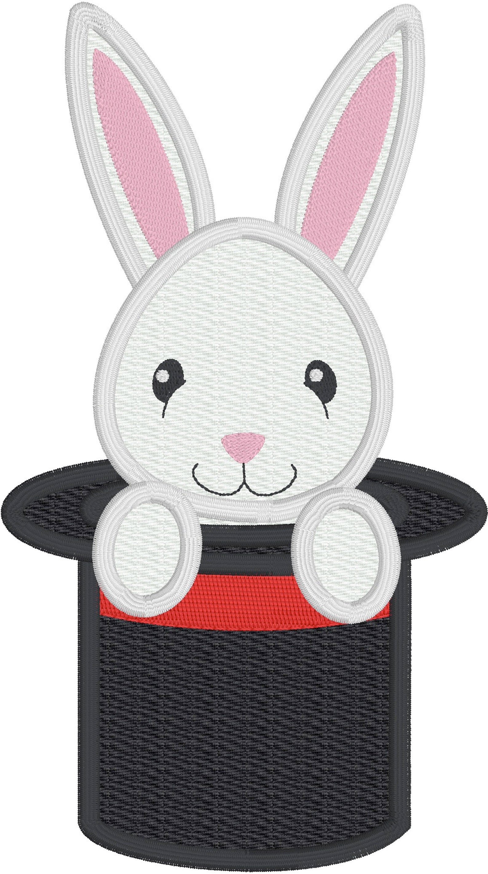 Magic Applique Embroidery Design, Rabbit Applique for Use With an ...