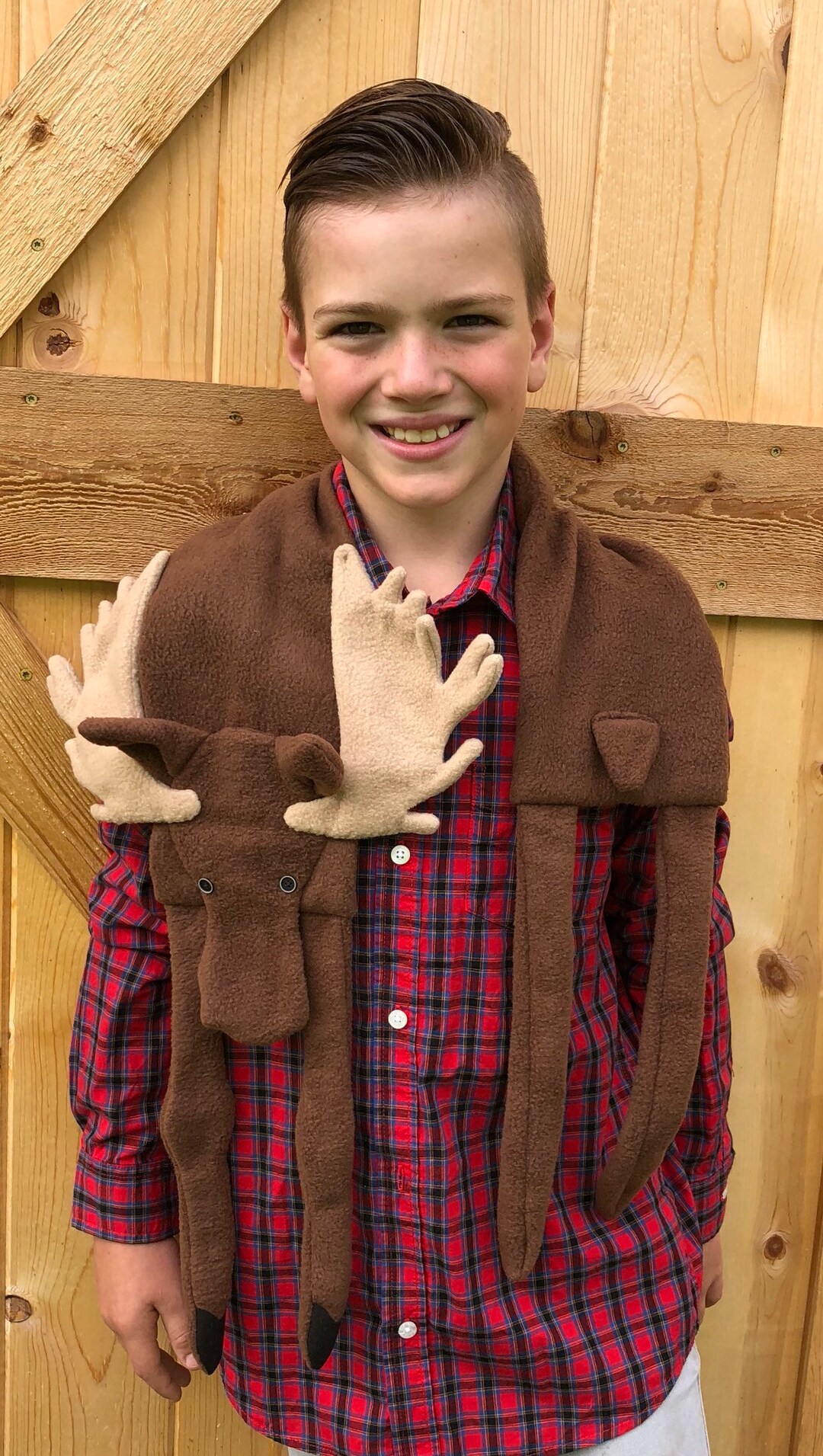 Moose Scarf PDF Instant Download Sewing Pattern, Fun Kids Fleece ...