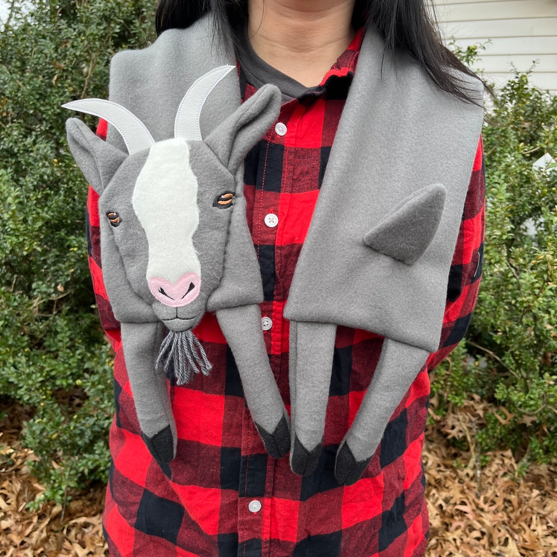 In the Hoop Goat Scarf Embroidery Design for Use With an - Etsy