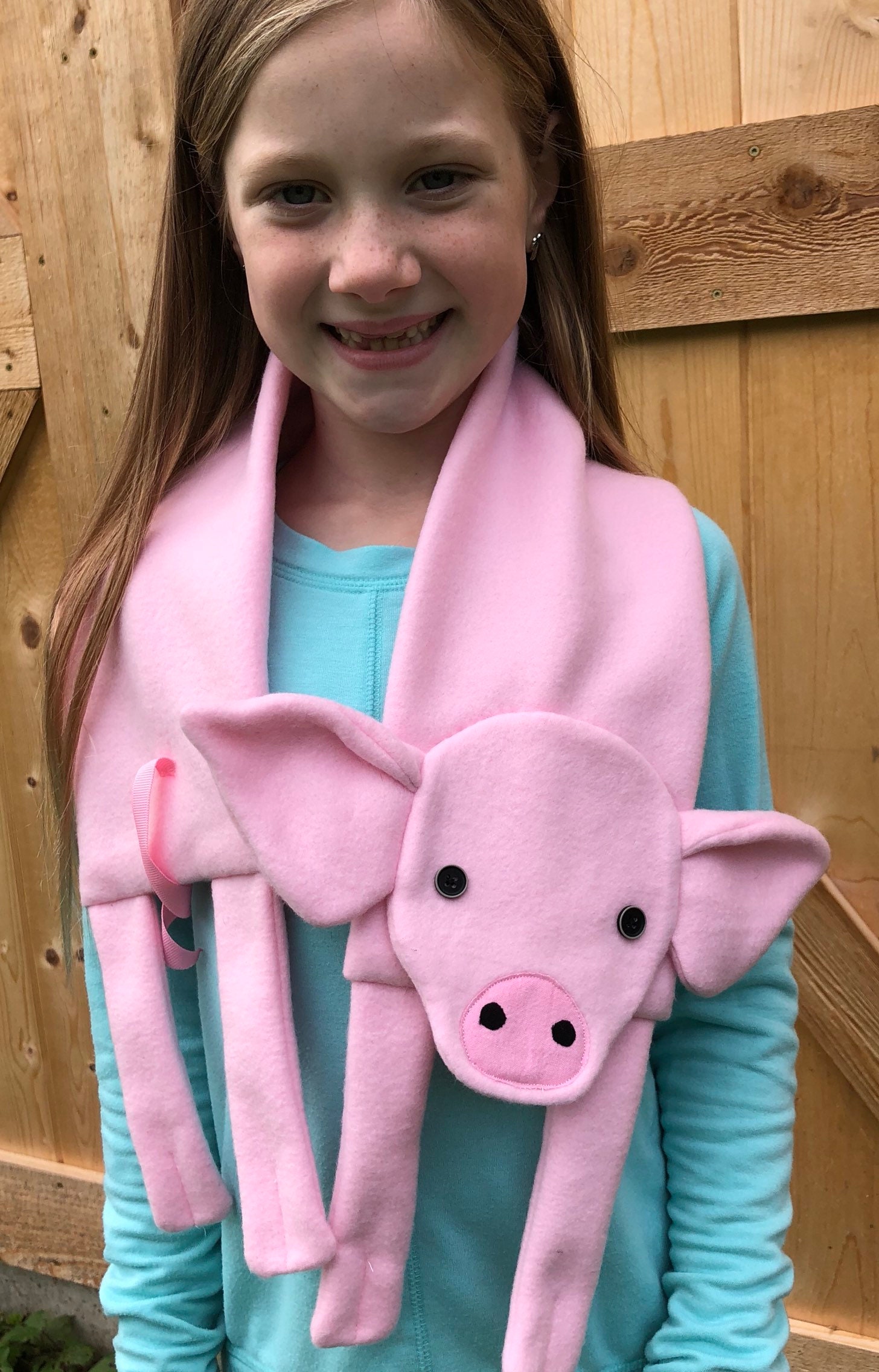 Piglet Scarf PDF Sewing Pattern Pig Kids Pattern Fleece | Etsy
